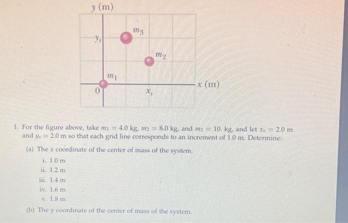 Solved 1. For the figure above, take m1=4.0 kg,m2=8.0 kg, | Chegg.com