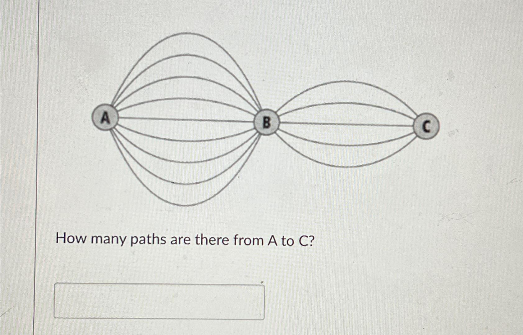 Solved How many paths are there from A ﻿to C ? | Chegg.com