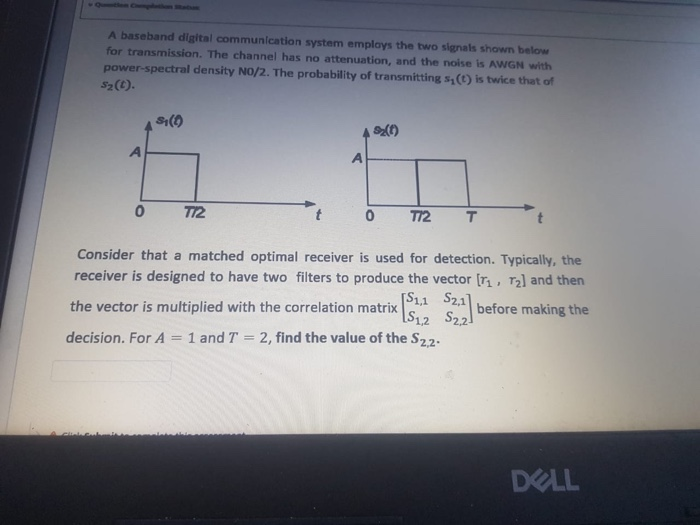 A baseband digital communication system employs the | Chegg.com
