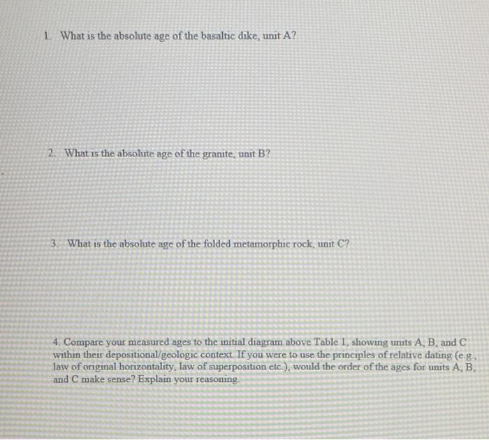 Solved Activity 2: Using Radiometric Dating to Determine the | Chegg.com