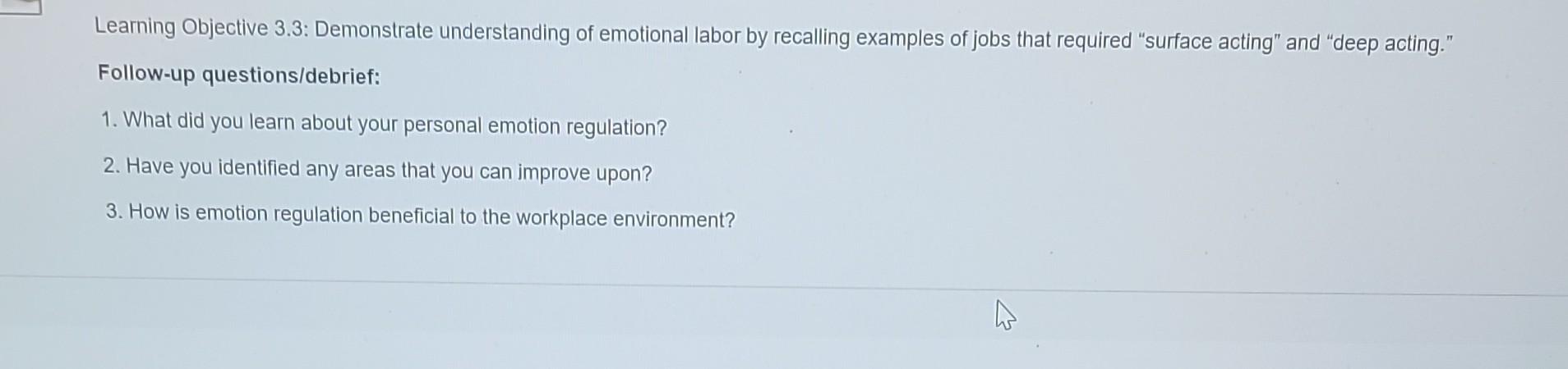 Solved Learning Objective 3.3: Demonstrate understanding of | Chegg.com