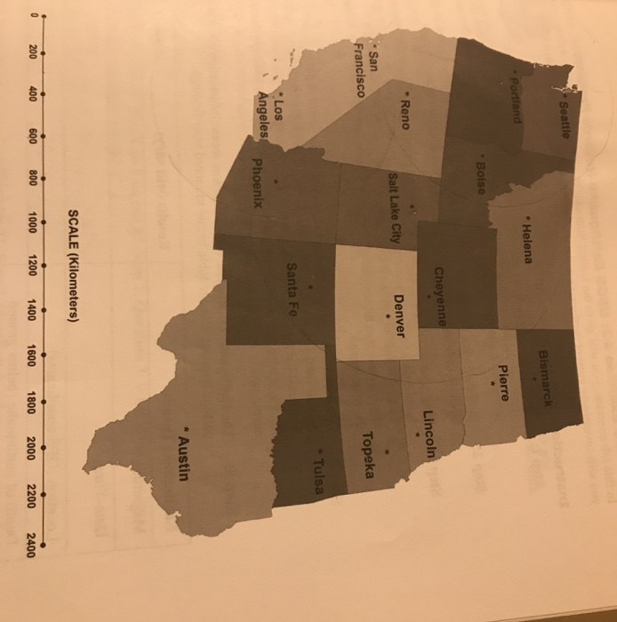 Solved Use the information obtained above and in the map | Chegg.com