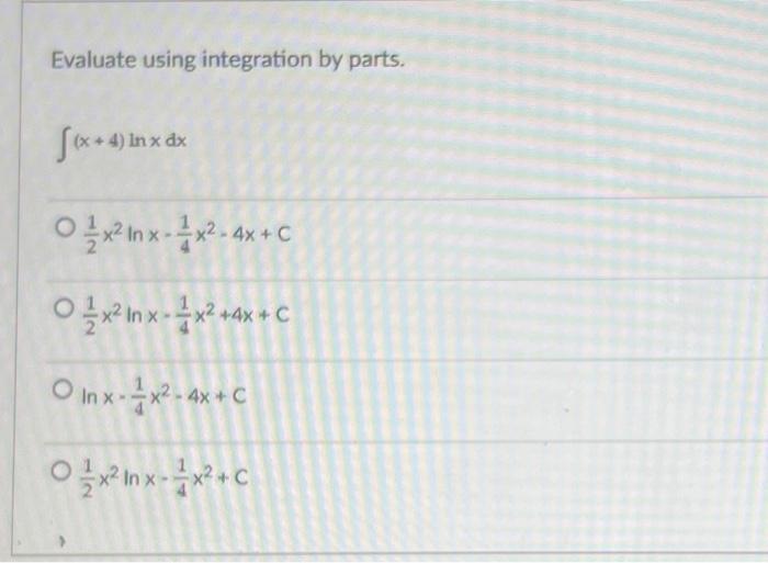 Solved Evaluate using integration by parts. ∫5xexdx | Chegg.com