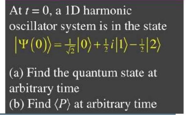 Solved At t=0, a 1D harmonic oscillator system is in the | Chegg.com
