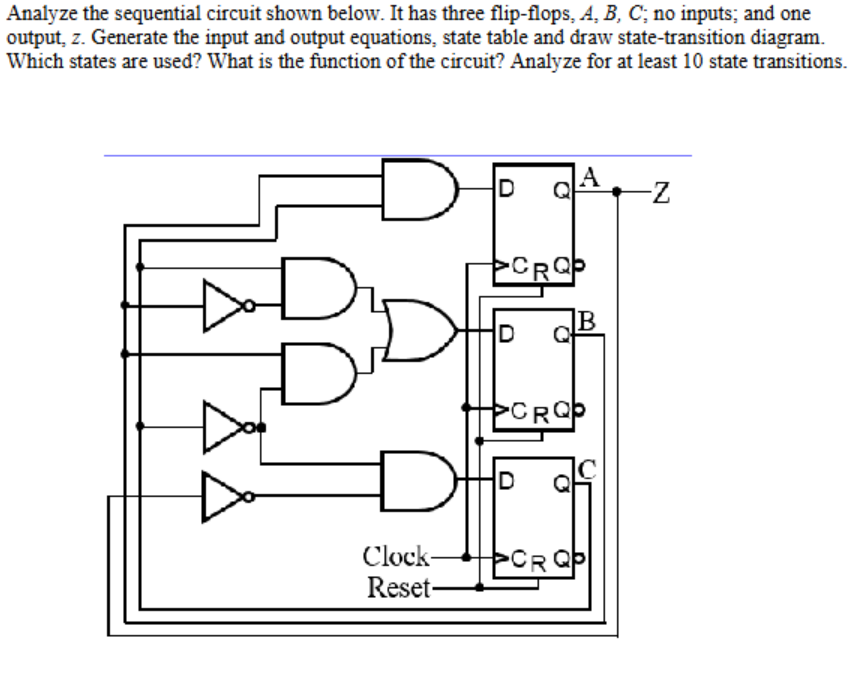 Analyze the sequential circuit shown below. It has | Chegg.com