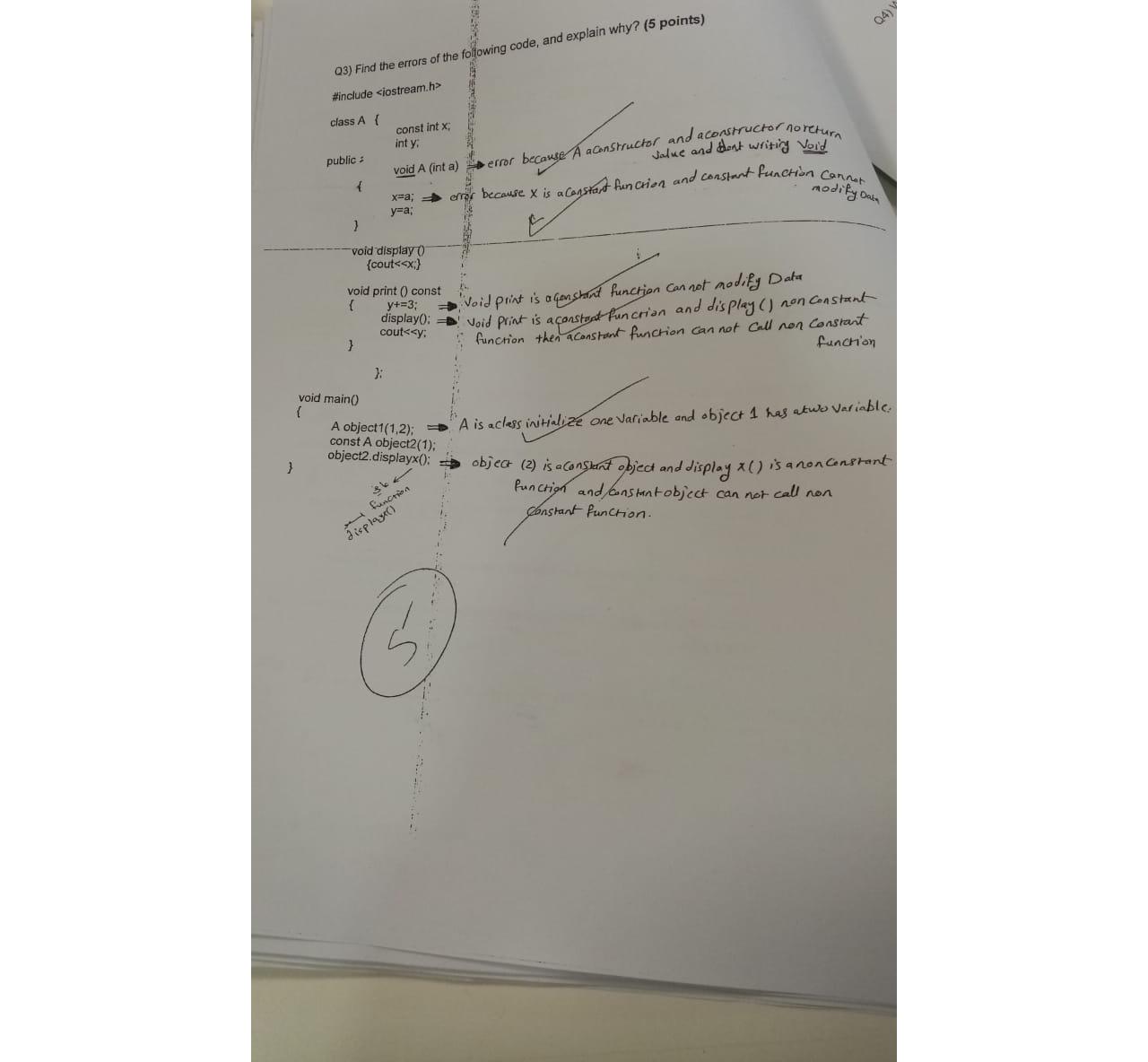 Solved Q3) Find the errors of the following code, and | Chegg.com