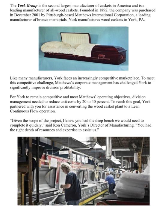 The York Group is the second largest manufacturer of | Chegg.com