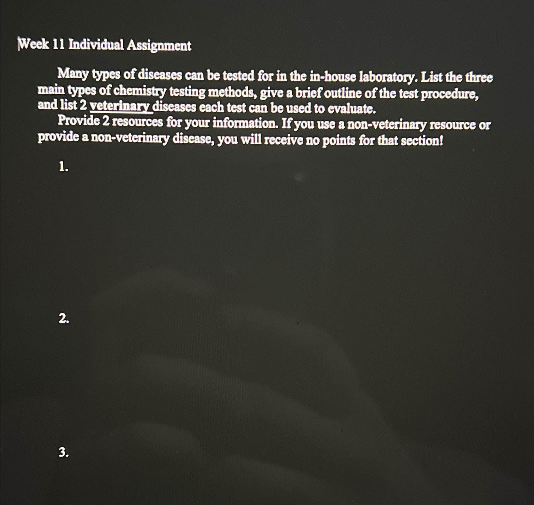 Solved Week 11 ﻿Individual AssignmentMany types of diseases | Chegg.com