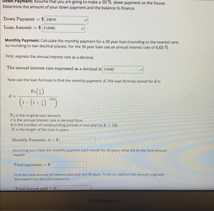 Solved Monthly Payment: Calculate the monthly payment for a | Chegg.com