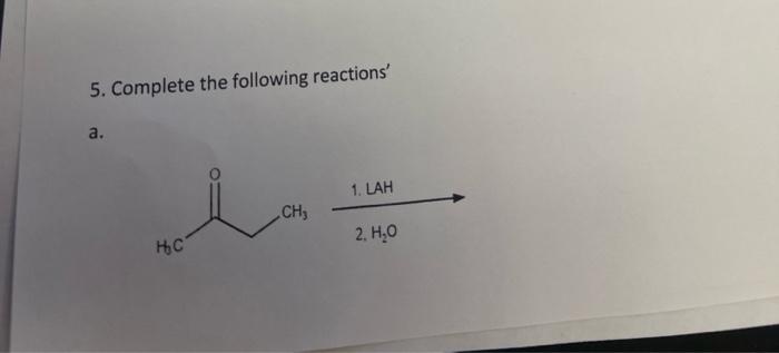 Solved 5. Complete the following reactions' a.1. O3 2. DMS | Chegg.com