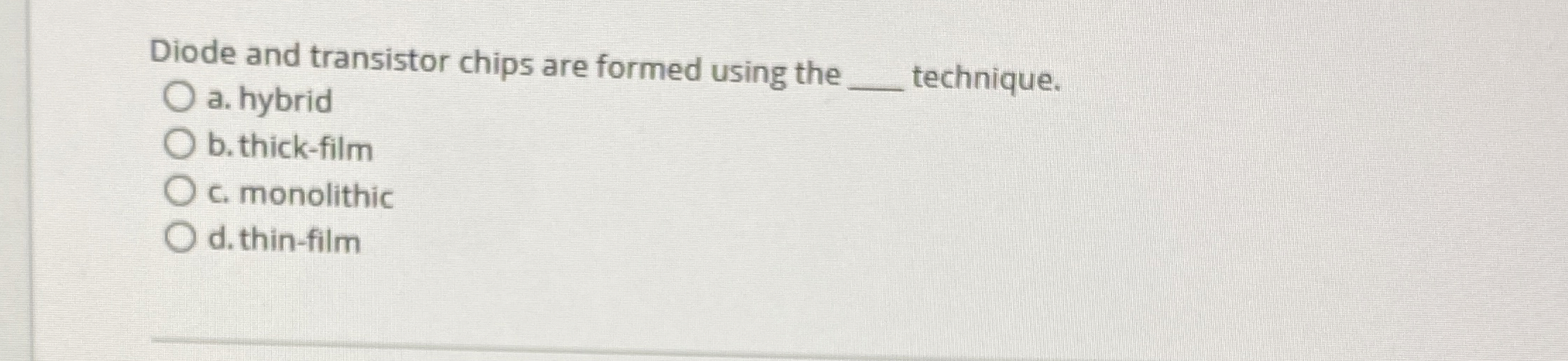 Solved Diode and transistor chips are formed using thea. | Chegg.com