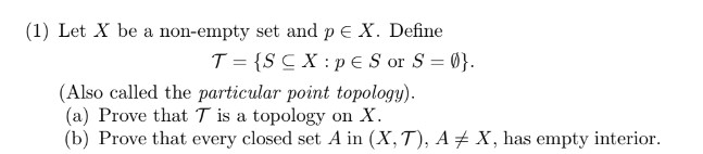 Solved (1) ﻿Let x ﻿be a non-empty set and pinx. Define(Also | Chegg.com