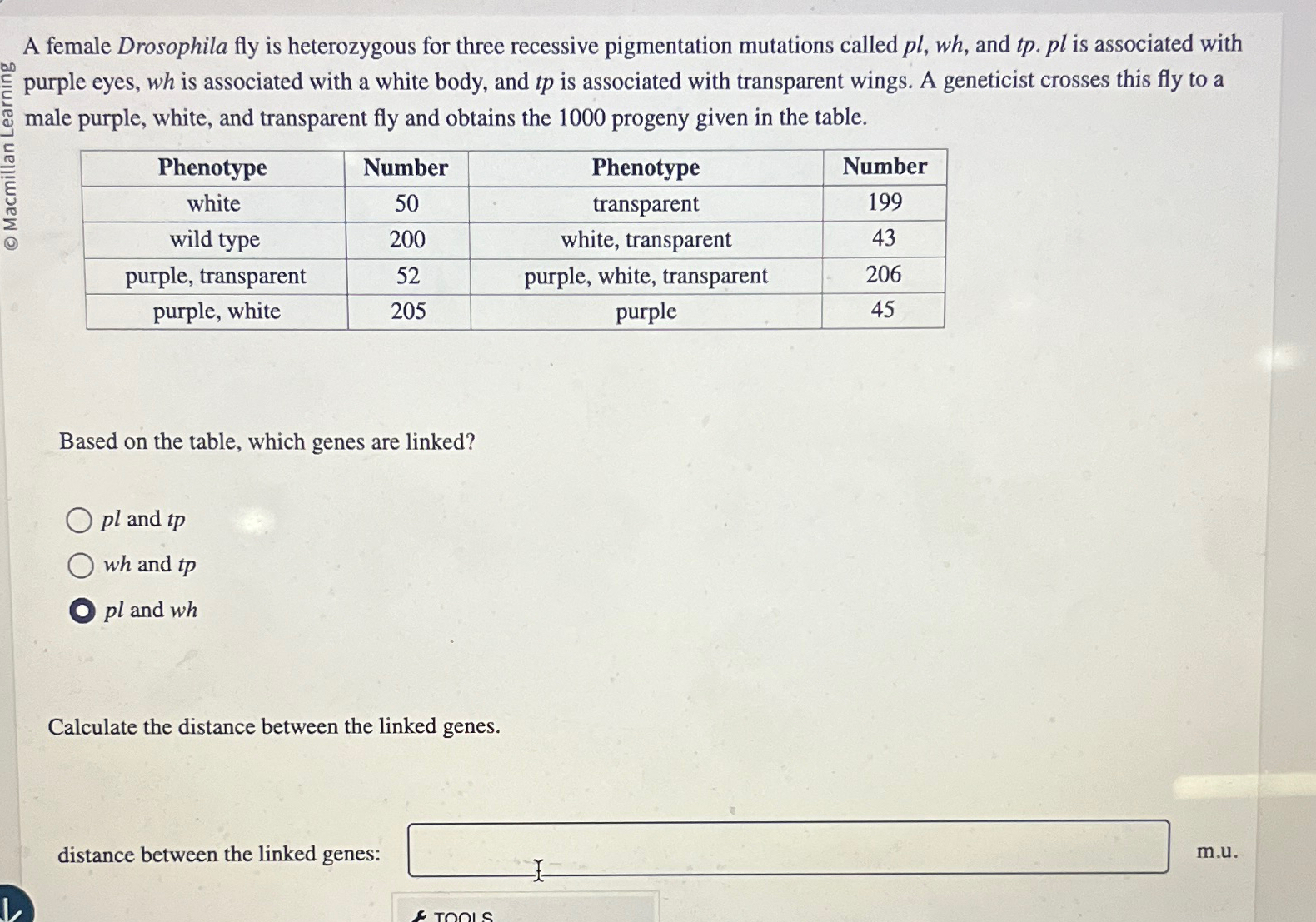 A female Drosophila fly is heterozygous for three | Chegg.com