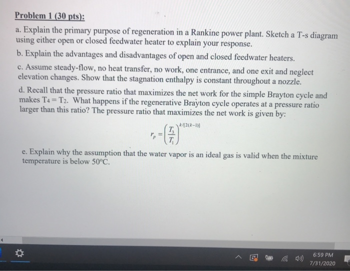 Solved Problem 1 30 Pts A Explain The Primary Purpose Of
