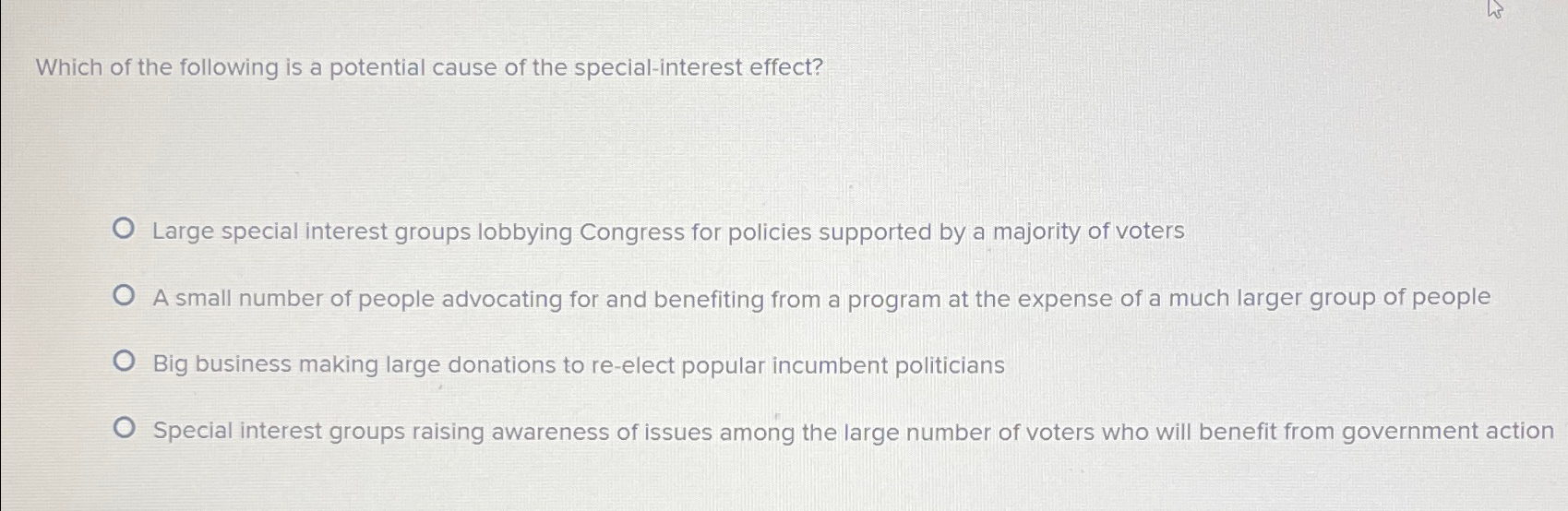 Solved Which of the following is a potential cause of the | Chegg.com