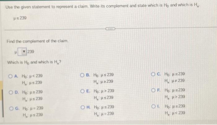 Solved Use the given statement to represent a claim. White | Chegg.com