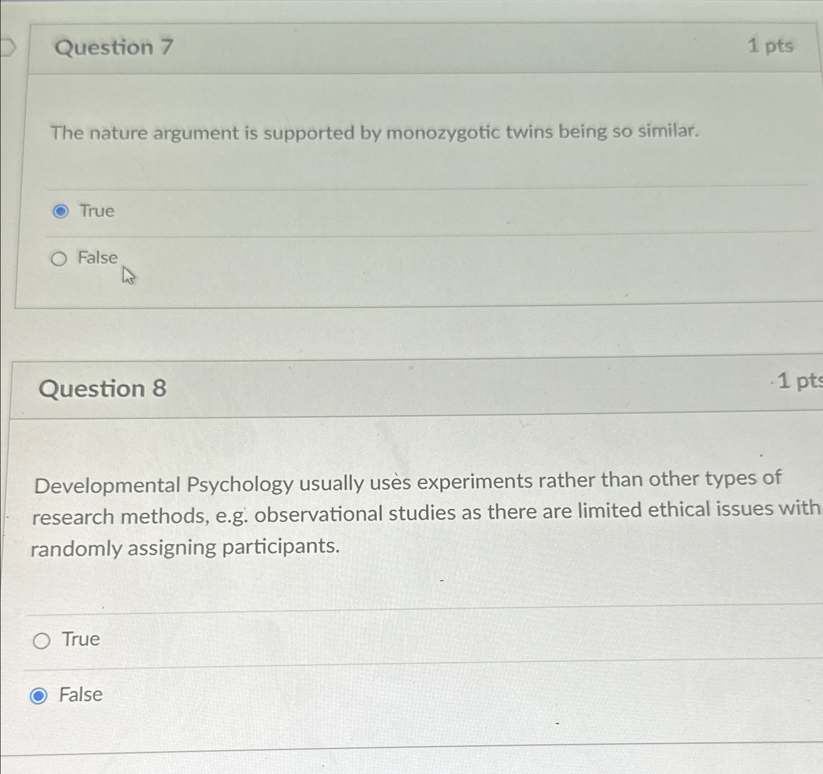 Solved Question 71ptsThe nature argument is supported by | Chegg.com