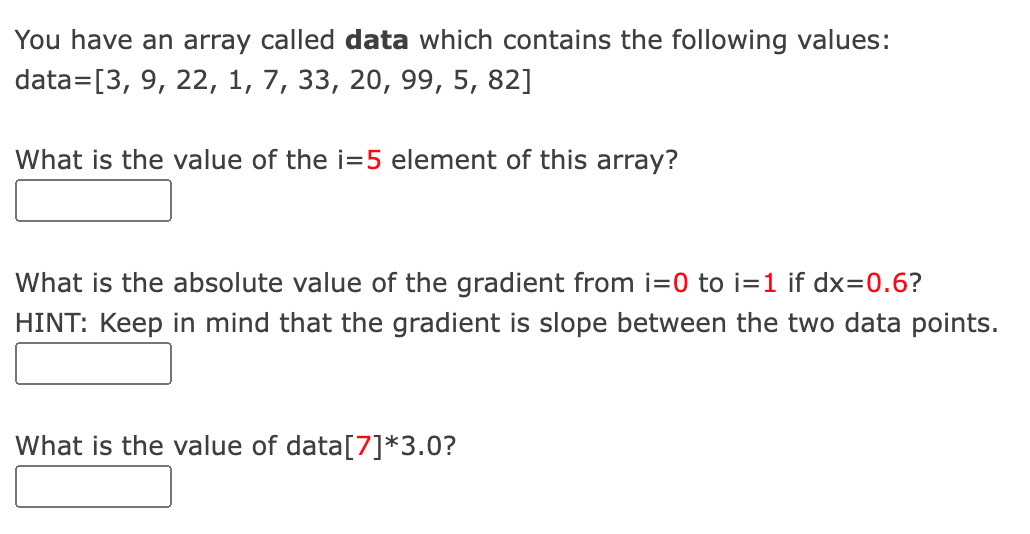 Solved You have an array called data which contains the | Chegg.com