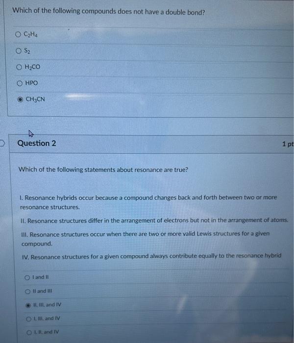 Solved Which of the following compounds does not have a | Chegg.com