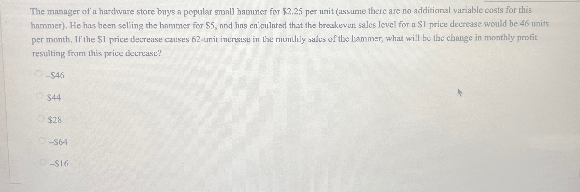 Solved The manager of a hardware store buys a popular small | Chegg.com