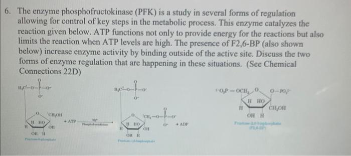 Solved The enzyme phosphofructokinase (PFK) is a study in | Chegg.com