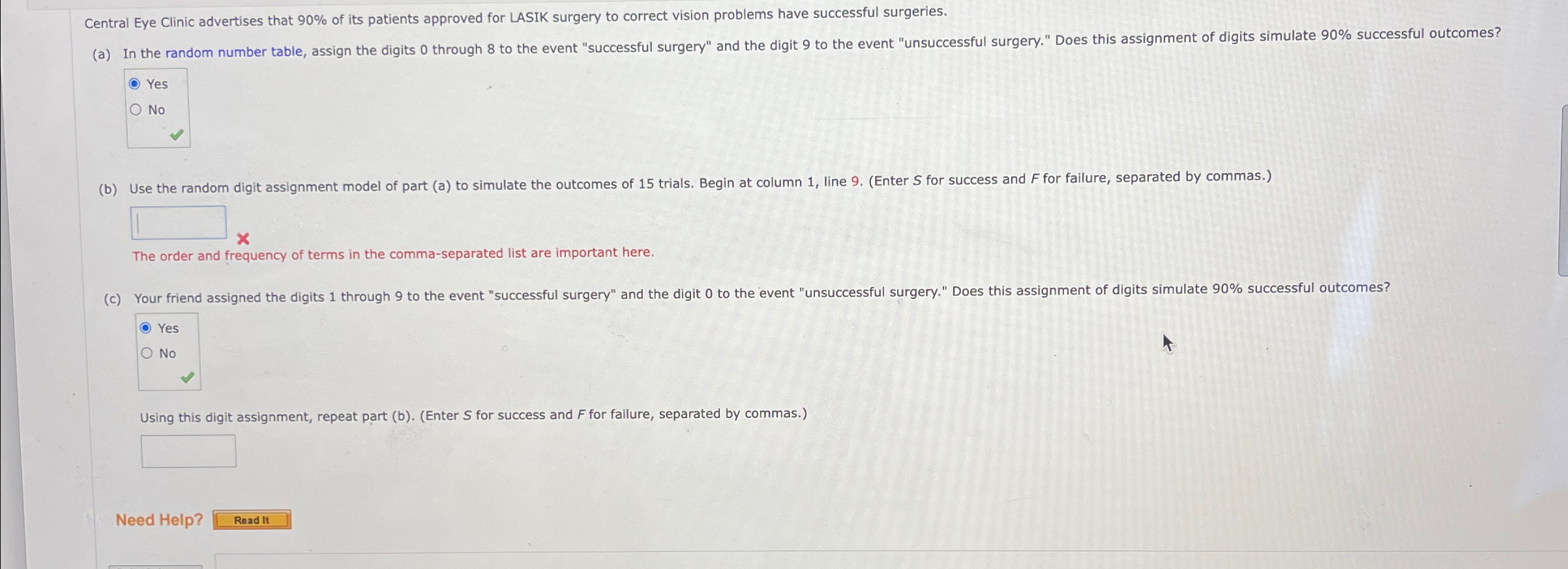 Solved Central Eye Clinic advertises that 90% ﻿of its | Chegg.com