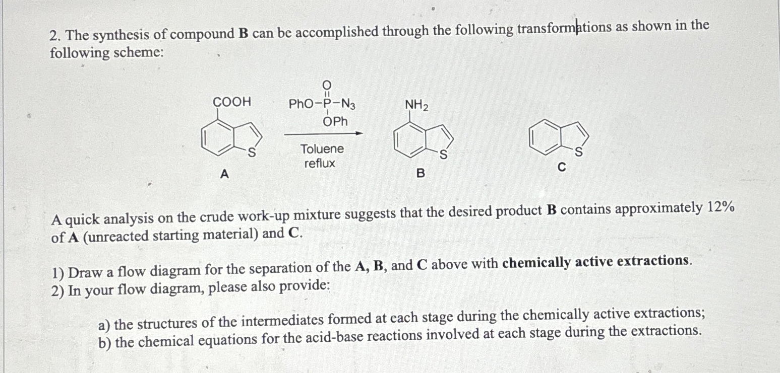 Solved The synthesis of compound B can be accomplished | Chegg.com