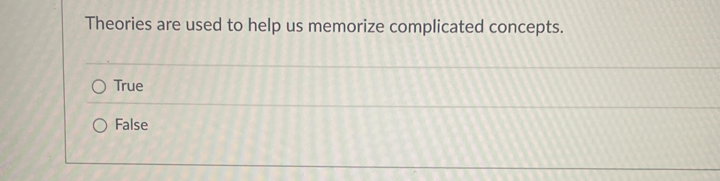 Solved Theories are used to help us memorize complicated | Chegg.com