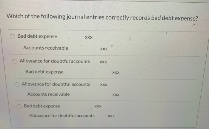 Solved: Which Of The Following Journal Entries Correctly R... | Chegg.com