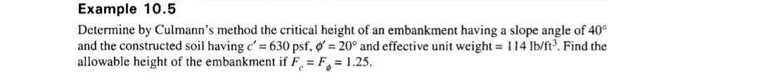 Solved Example 10.5 Determine by Culmann's method the | Chegg.com
