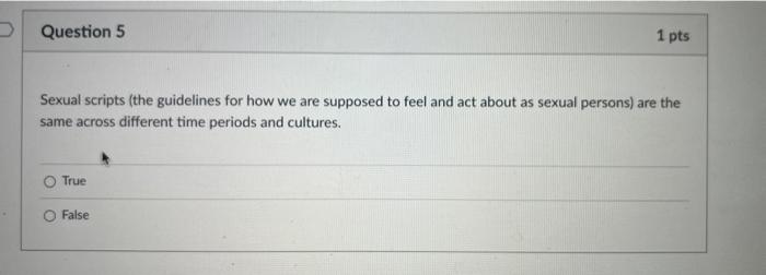 Sexual scripts (the guidelines for how we are | Chegg.com