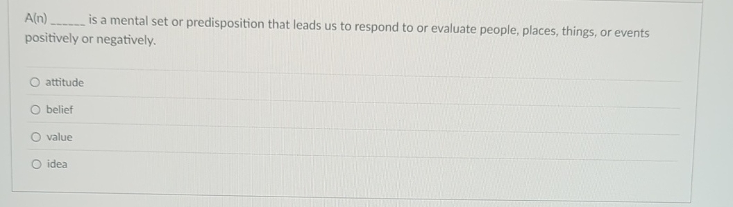 Solved A(n) ﻿is a mental set or predisposition that leads | Chegg.com