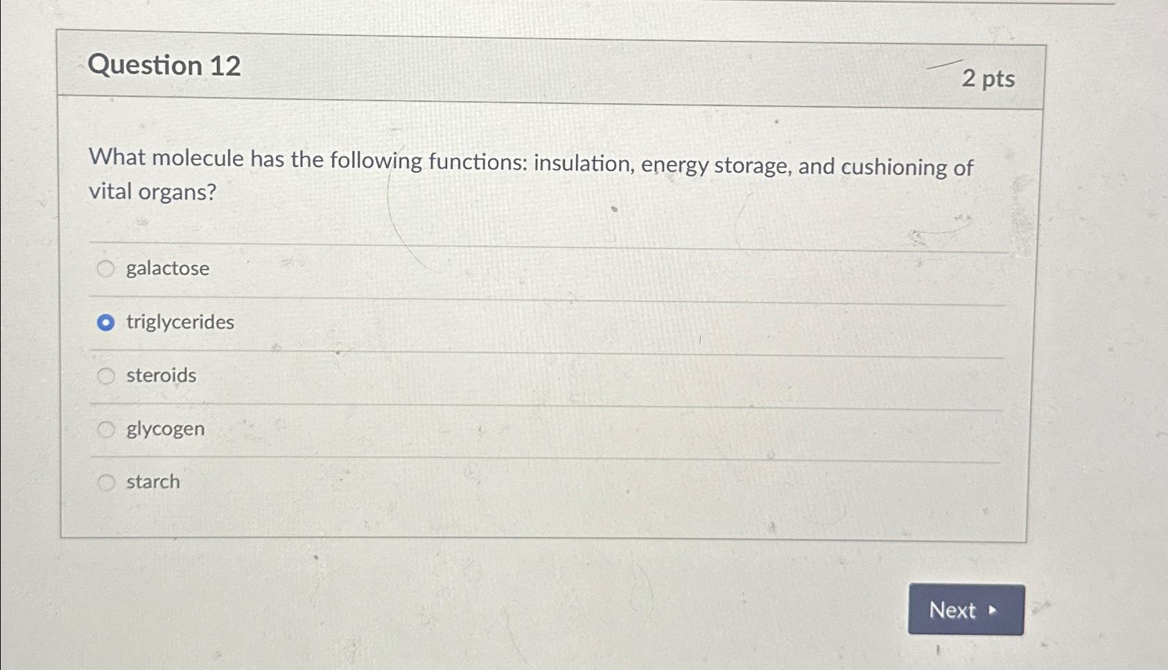 Solved Question 122 ﻿ptsWhat molecule has the following | Chegg.com