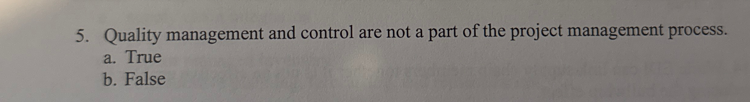 High Quality SOLUTION Quality management and control are not a part of the | Chegg.com