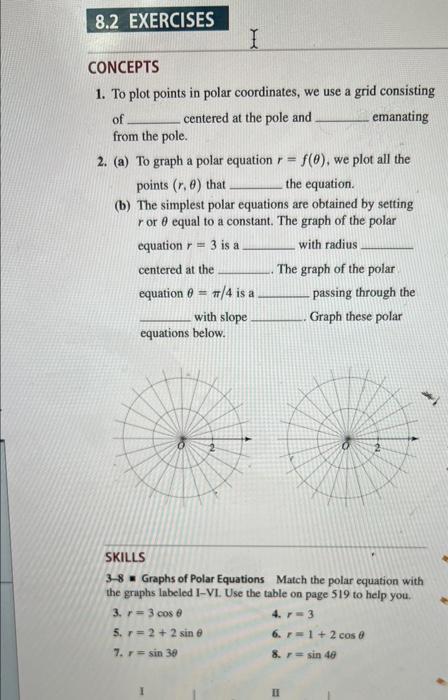 Solved 8.2 EXERCISES I CONCEPTS 1. To plot points in polar | Chegg.com