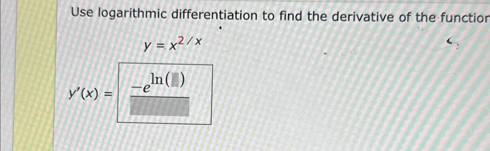 Solved Use logarithmic differentiation to find the | Chegg.com