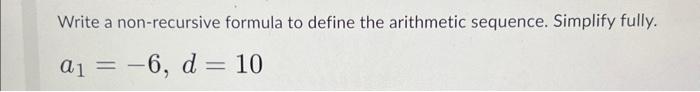 Solved Write a non-recursive formula to define the | Chegg.com