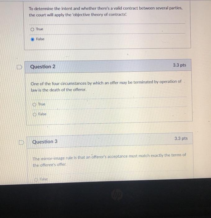 Solved To determine the intent and whether there's a valid | Chegg.com