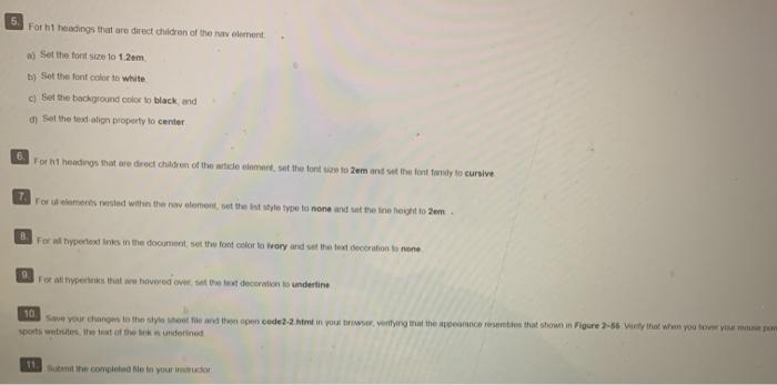 Open the code2-2_txt.html and code2-2_txt.css files | Chegg.com