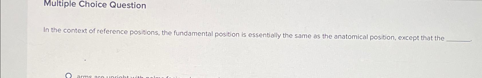 In The Context Of Reference Positions The