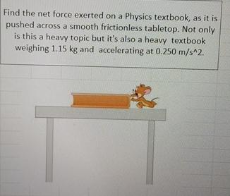 Solved Find the net force exerted on a Physics textbook, as | Chegg.com