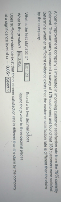 Solved A home improvement company is interested in improving | Chegg.com