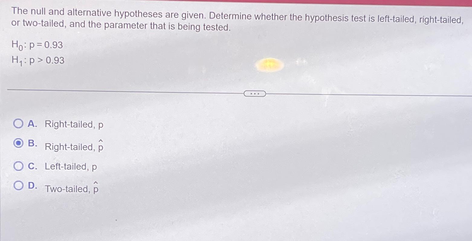 Solved The null and alternative hypotheses are given. | Chegg.com