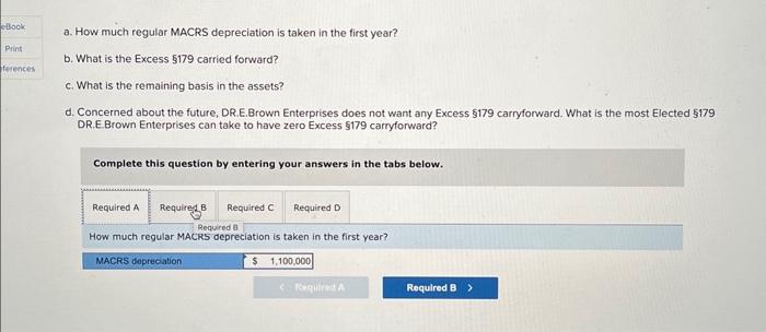 Required information DR.E.Brown Enterprises offers 24 | Chegg.com