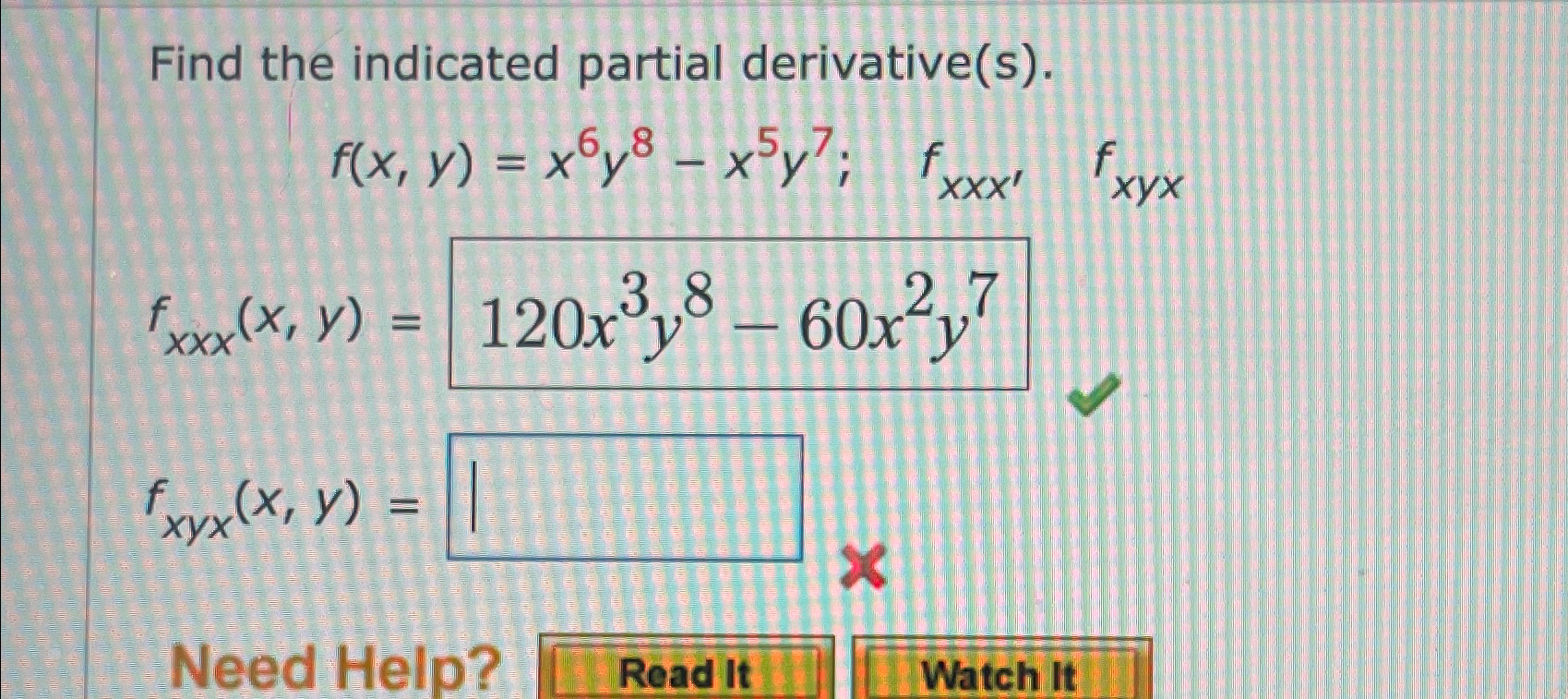 Solved Find the indicated partial | Chegg.com