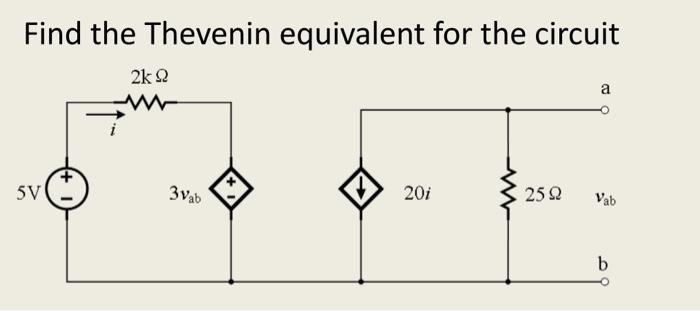 Solved Find the Thevenin equivalent for the circuit How to | Chegg.com