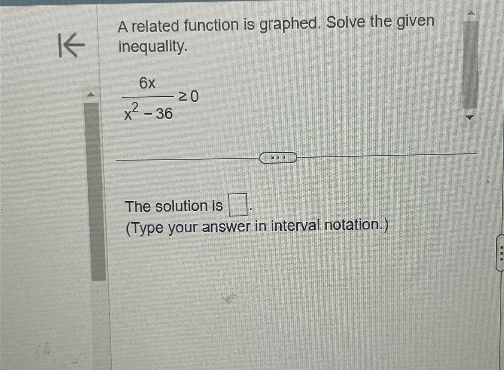 Solved A related function is graphed. Solve the given | Chegg.com