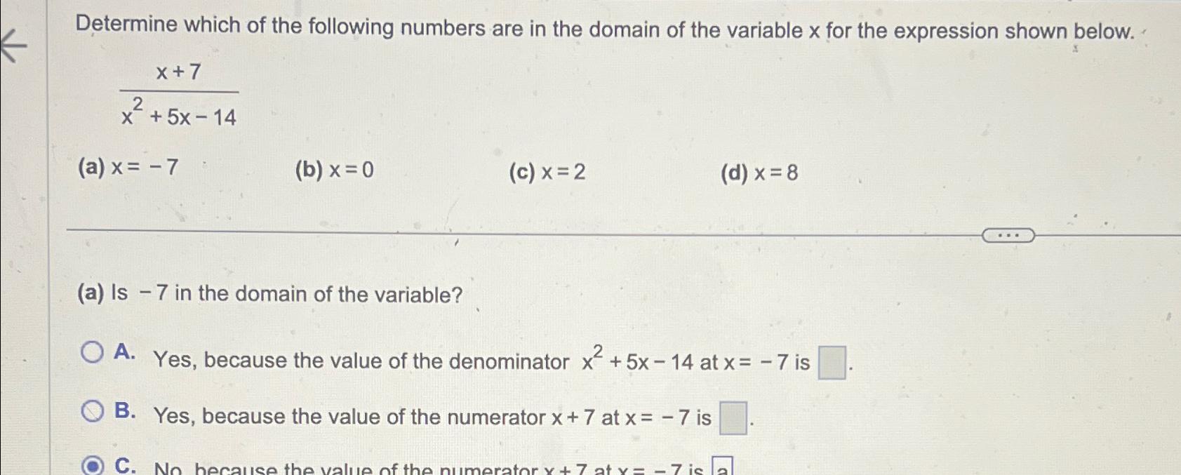Solved Determine which of the following numbers are in the | Chegg.com