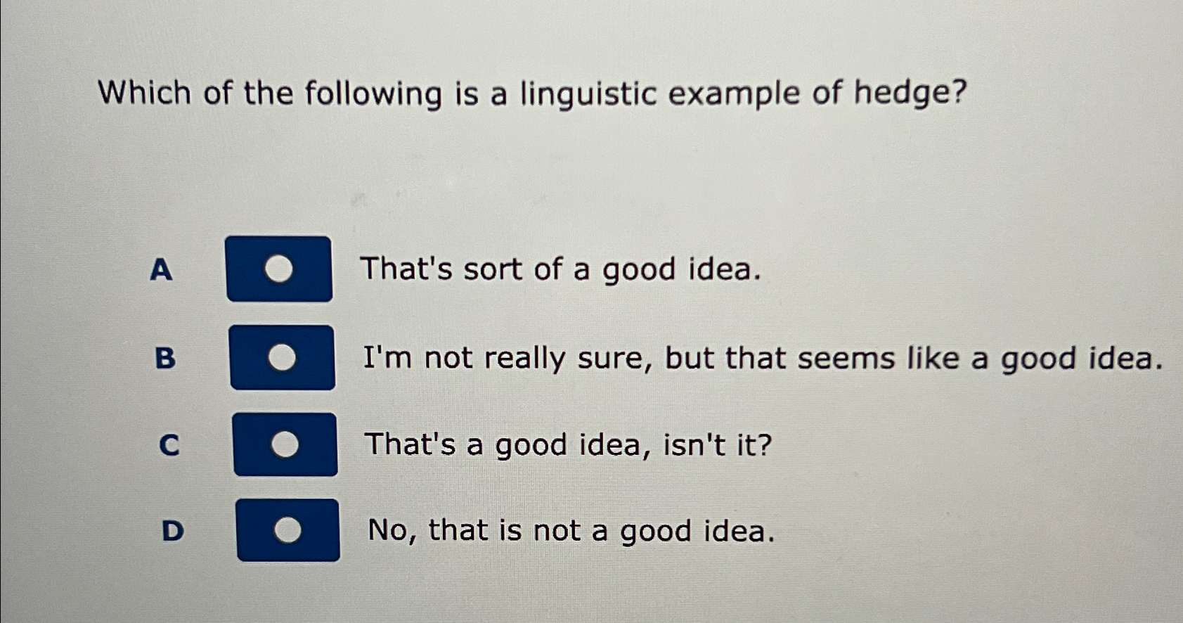 Solved Which of the following is a linguistic example of | Chegg.com