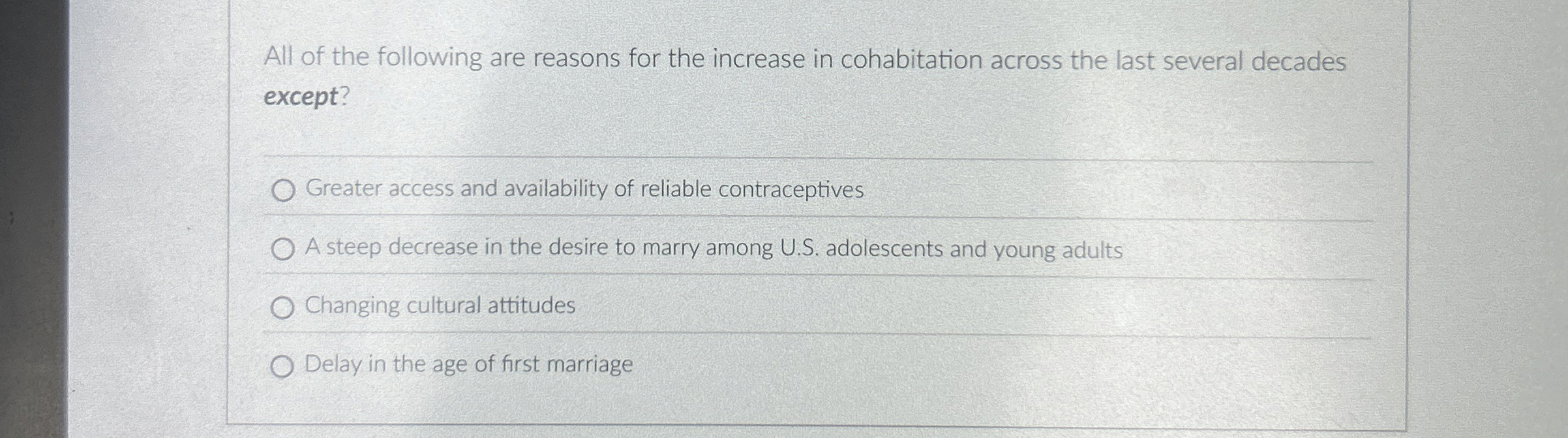 Solved All of the following are reasons for the increase in | Chegg.com